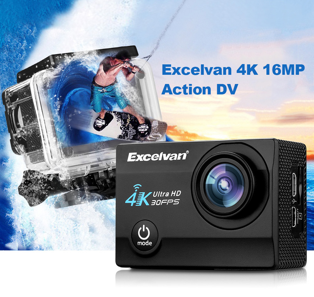 review Excelvan Q8 4K 2 inch Display WiFi Action Camera - best technology