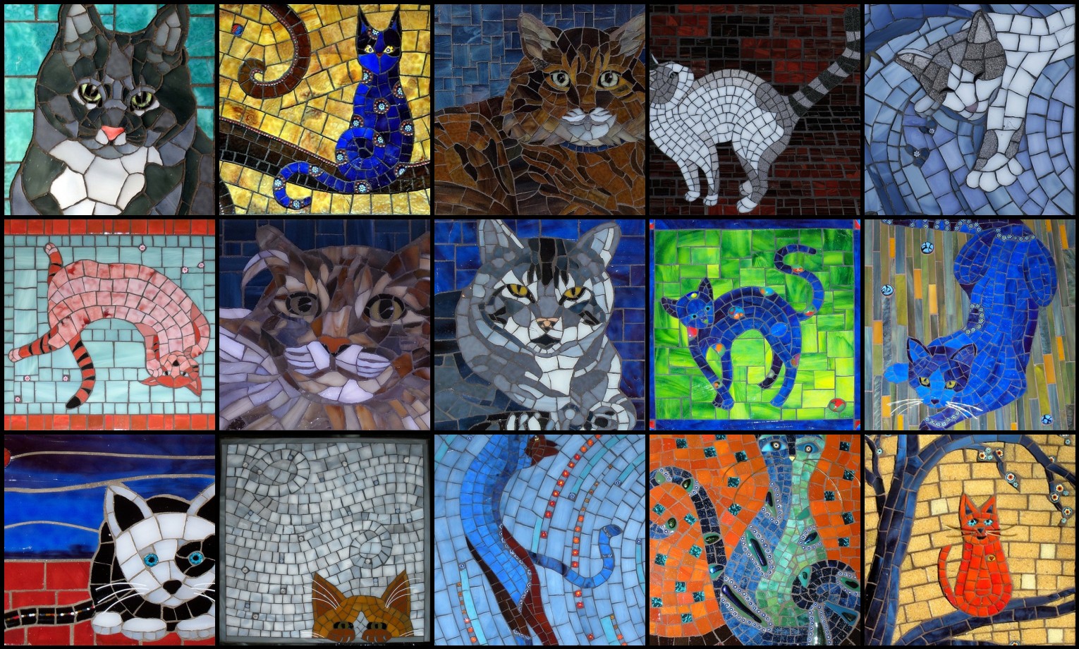 Christine Brallier Art: Mosaic Cats!