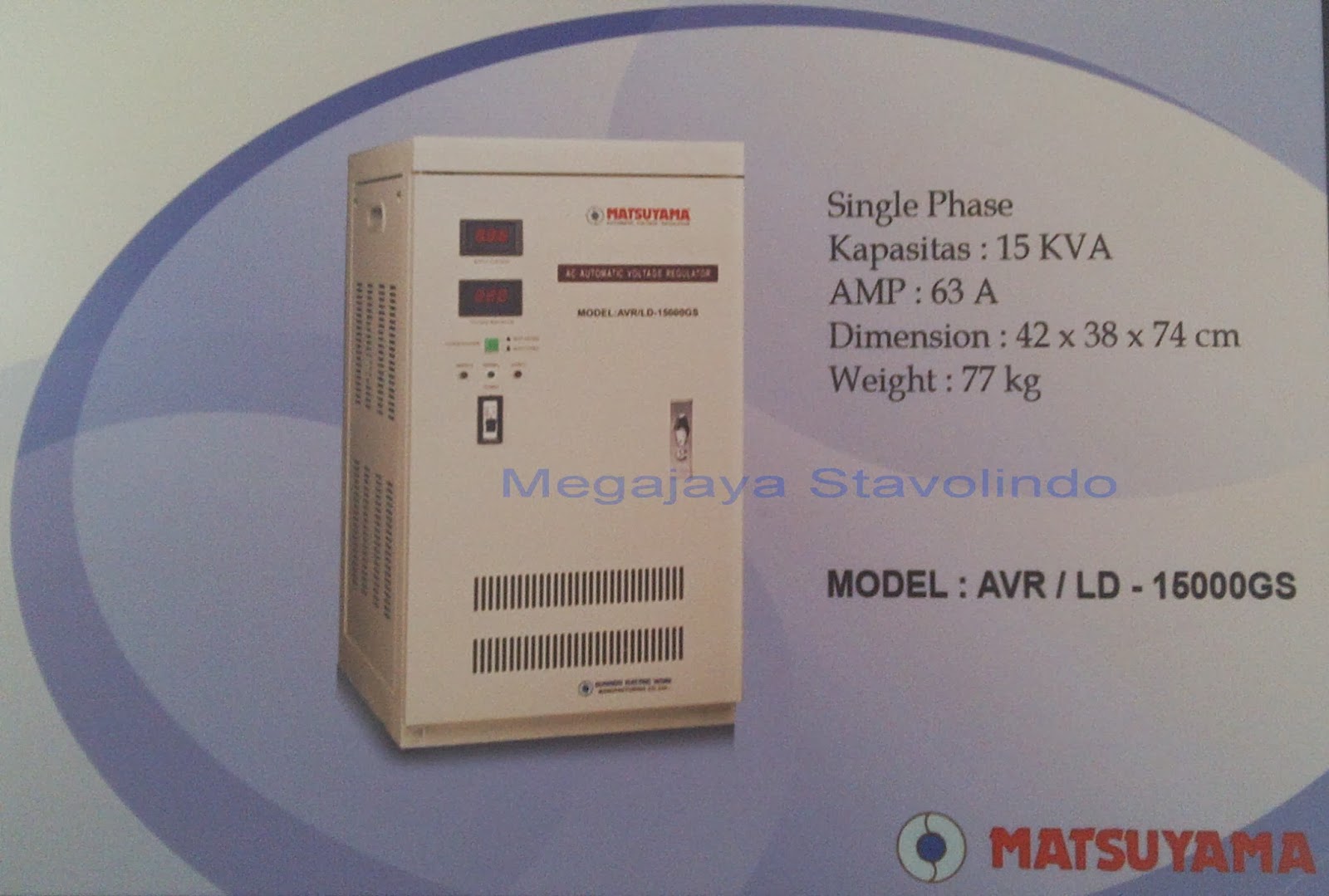 Stabilizer Matsuyama AVR/LD 15000 GS ~ Stabilizer Listrik