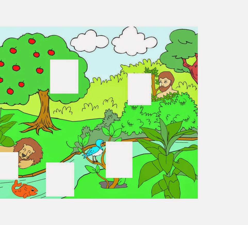 La Religión para los Peques: Actividad para completar EL Jardín del ...