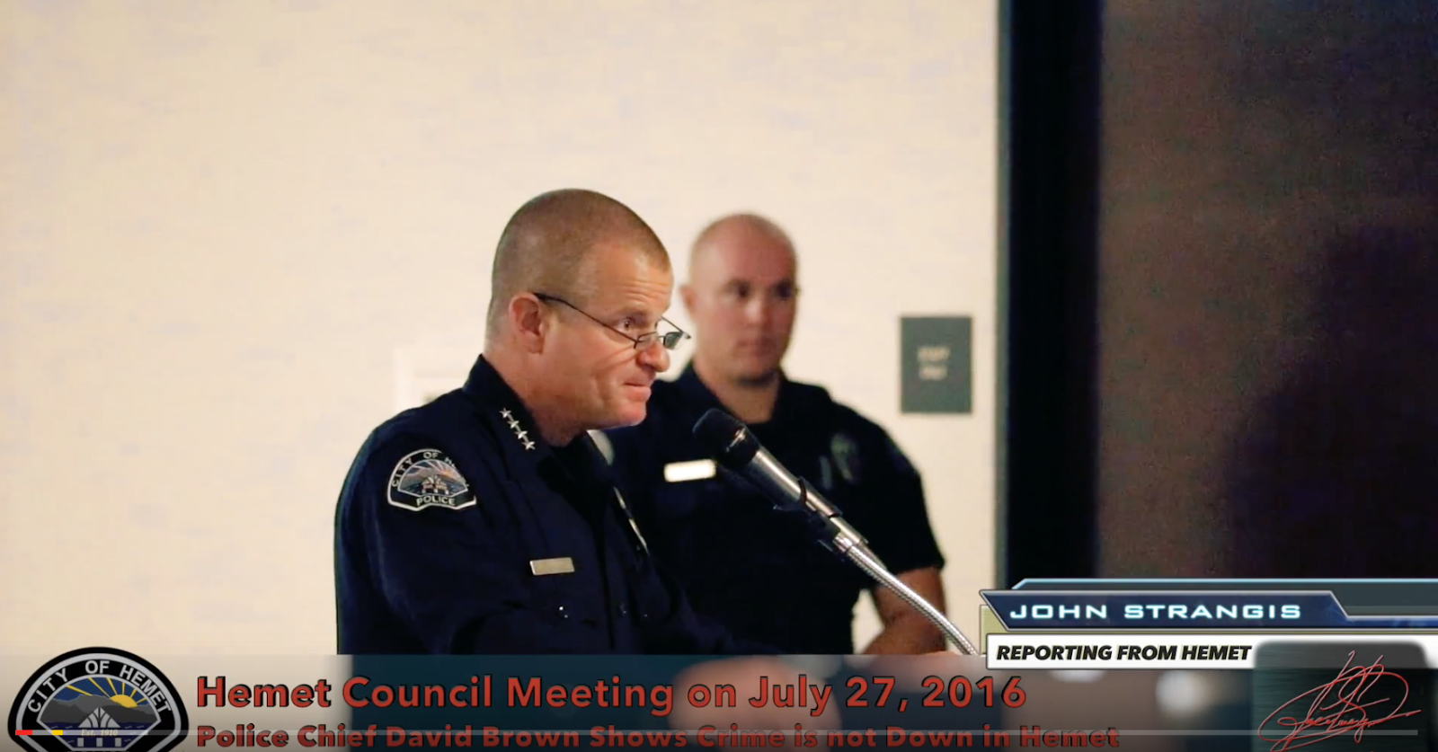 Hemet Police Chief Dave Brown Speaks on the Gang related shooting to ...