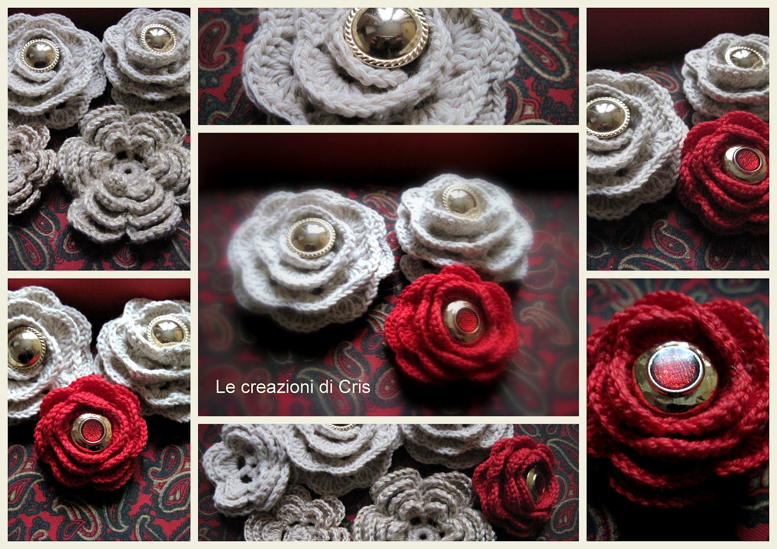 LE CREAZIONI DI CRIS ... di tutto ... un pò: Rose a CROCHET con schemi
