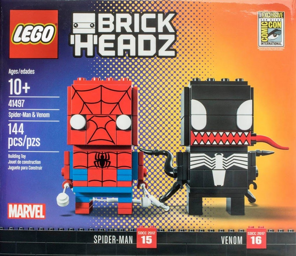 SDCC 2017限量樂高大頭公仔 41497蜘蛛人與猛毒BrickHeadz - 魯蛇實驗室