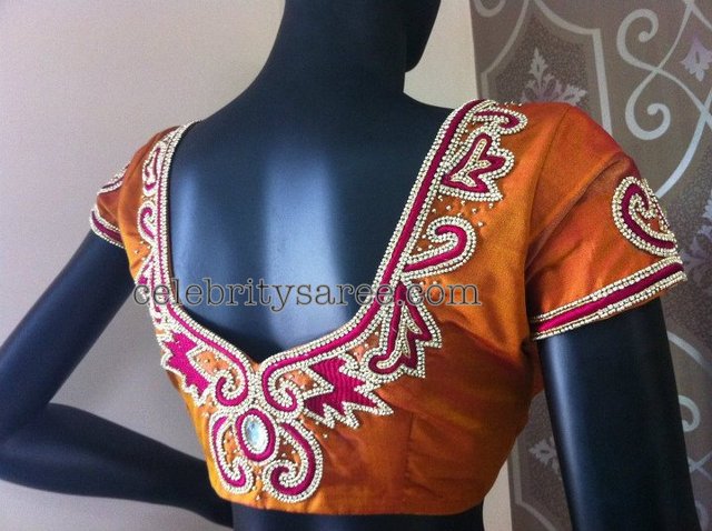 Kundan Stone Work Designer Blouses - Saree Blouse Patterns