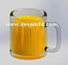 Jasa Desain 2D Autocad Gelas 3D Rendering Solidworks - Ilmu Cad