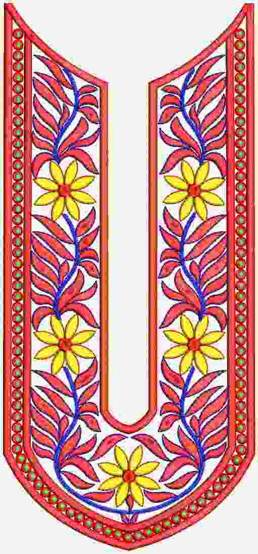 EmbDesignTube: Heavy Long Neck Designs For Dresses