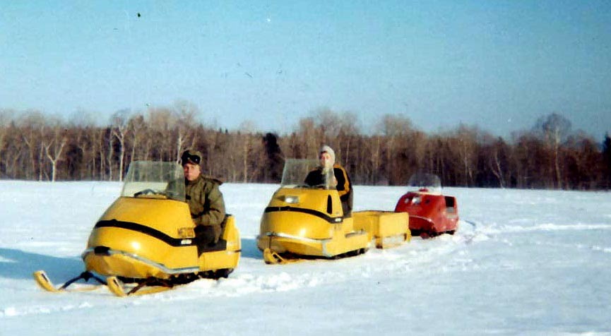 Just A Car Guy: a one ski Ski Doo, and other 60's snowmobiles goofing ...