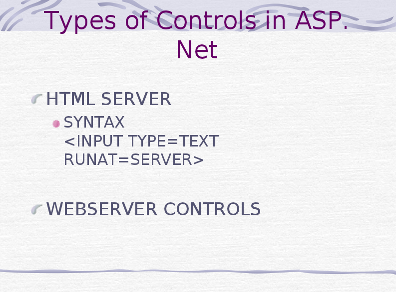 E Books Presentation Slides Lecture Notes Of Controls In Asp