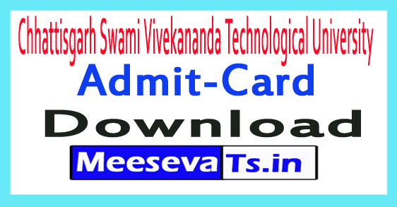 Chhattisgarh Swami Vivekananda Technological University CSVTU Admit ...