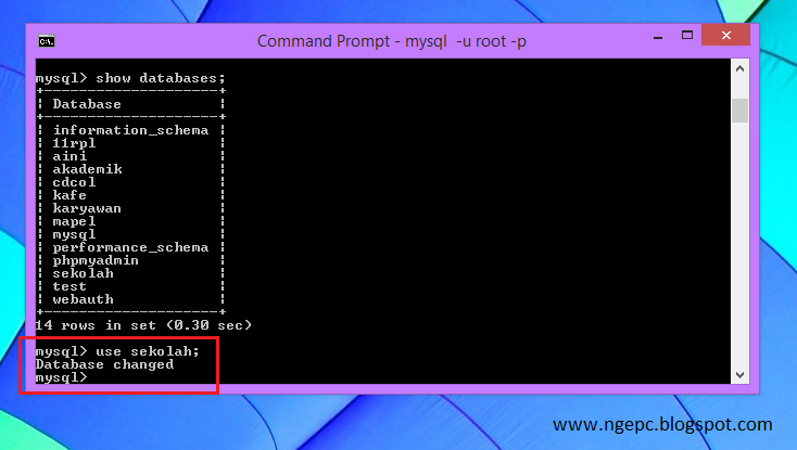 Cara Membuat Database Baru di CMD ~ Tutorial Komputer