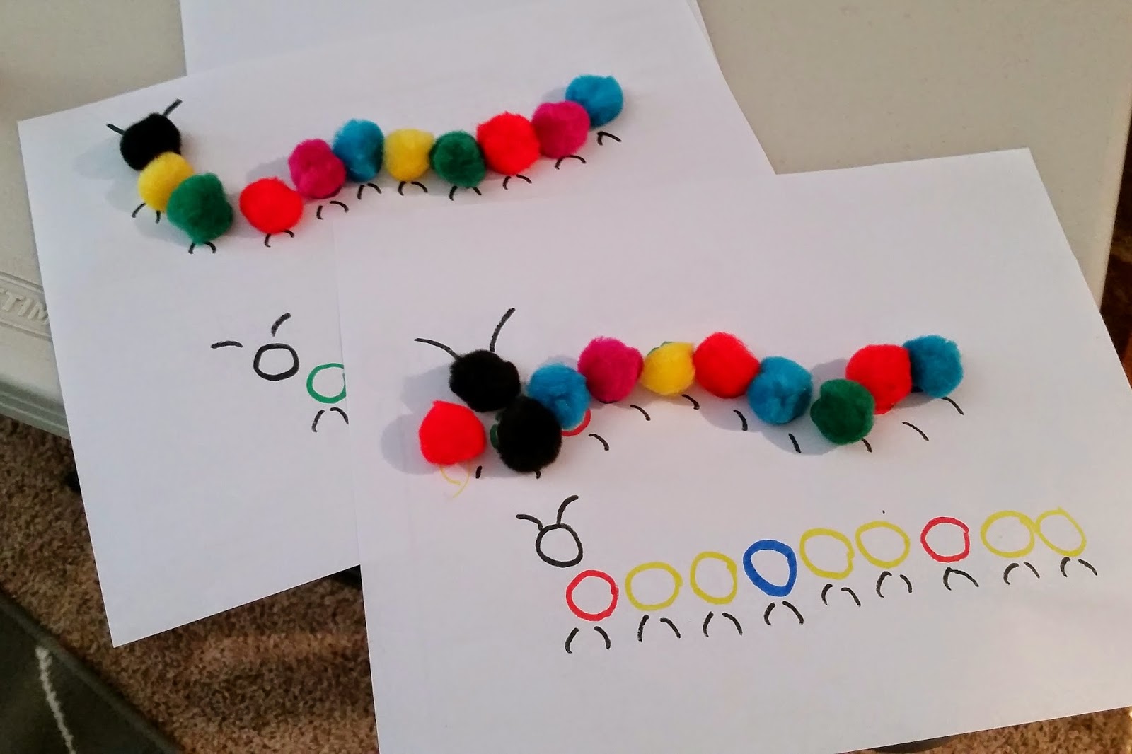 OMSI and Pom Pom Pattern Caterpillars {Letter C} | CalifOregon Dreaming