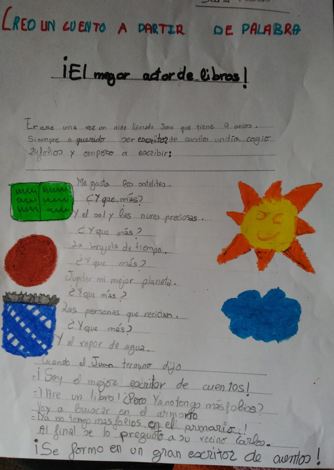 Taller de escritura creativa: Creo un cuento a partir de palabras