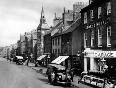 Tour Scotland: Old Photograph George Hotel High Street Dunbar Scotland