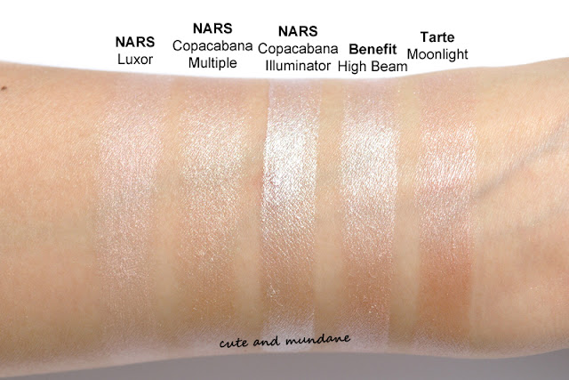Cute and Mundane: NARS Copacabana Illuminator review + comparison swatches