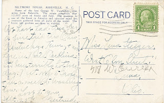 Kathleen Taylor's Dakota Dreams: Wordless Sunday- Biltmore Postcard ...