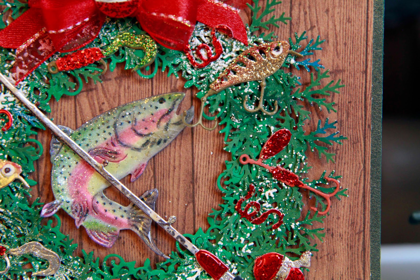Creative Moments by Nancy Hill: Fish Gear Christmas Wreath