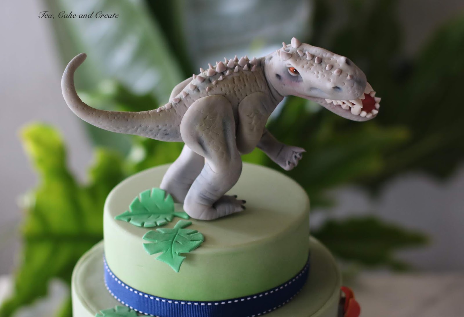 Tea, Cake & Create: Dinosaur Birthday Cake - with Tropical Leaves