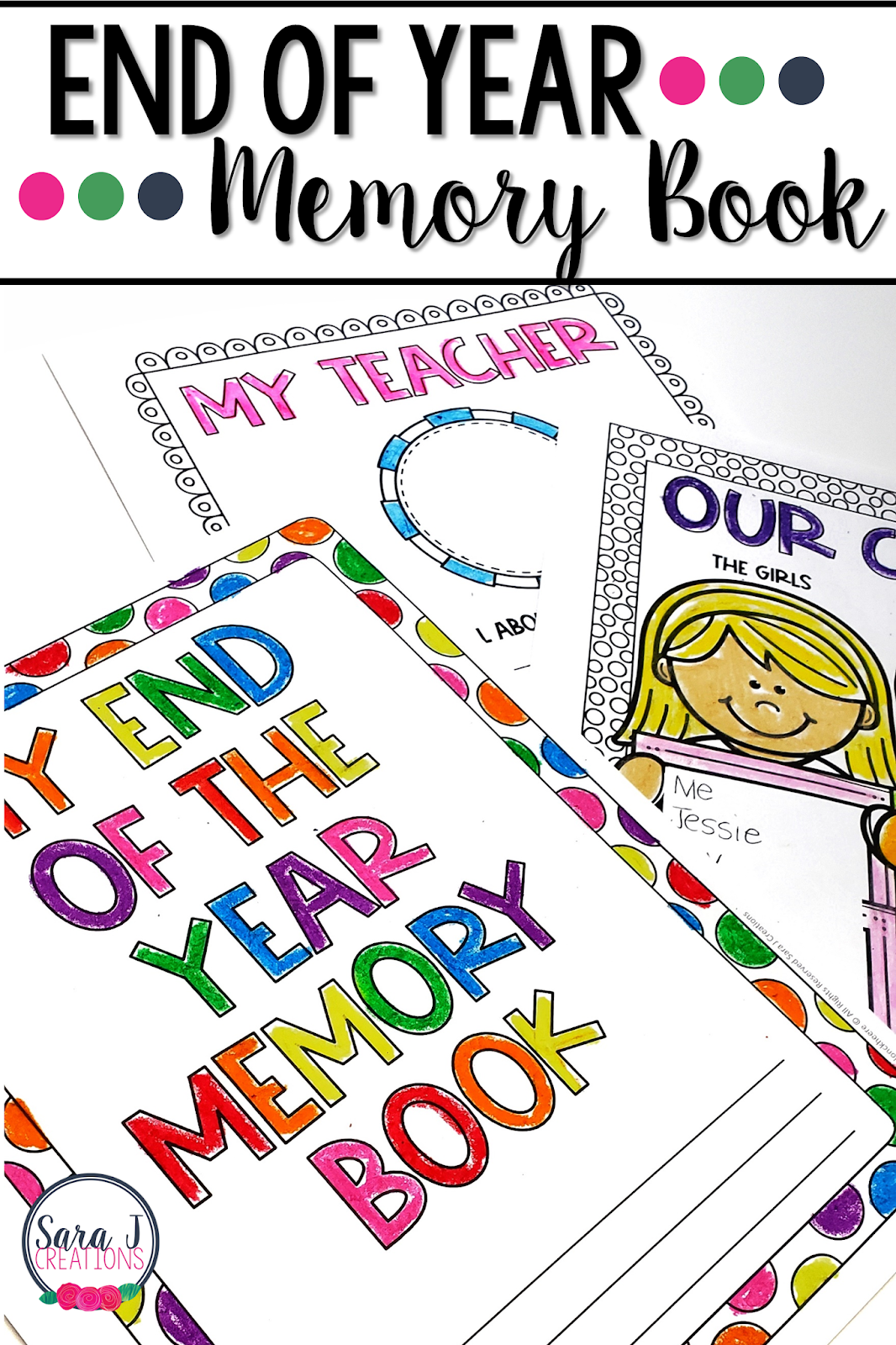 End of the Year Memory Book | Sara J Creations