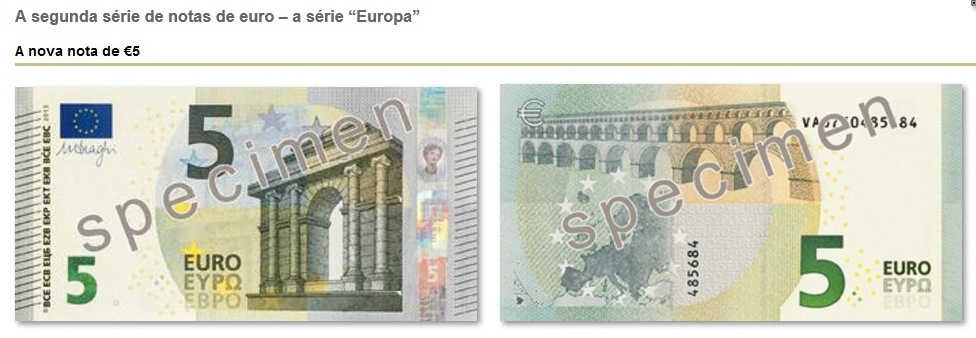 alandroalandia: NOVAS NOTAS DE 5 EUROS (5€), ATENÇÃO AOS BURLÕES!
