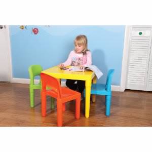mumicollection: Tot Tutors Kids' Table and 4-Chair Set, Plastic