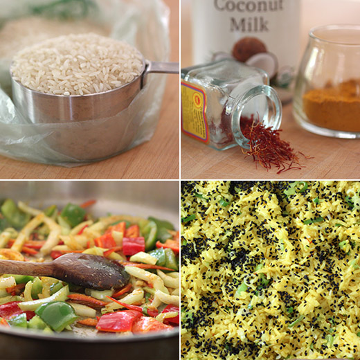 lisa is cooking: Yellow Coconut Rice Cakes with Scallions and Black ...