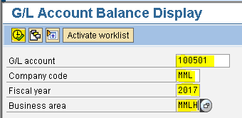 SAP - FICO MODULE LEARNING: To View G/L Account Balances