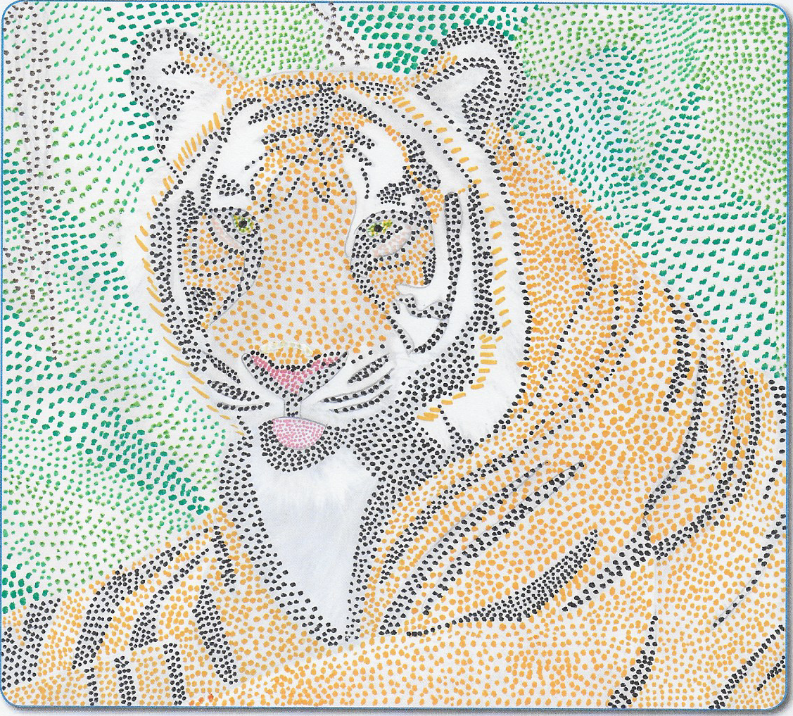 Geometry and Arts: 2016-17. P5. Pointillism. Student practices