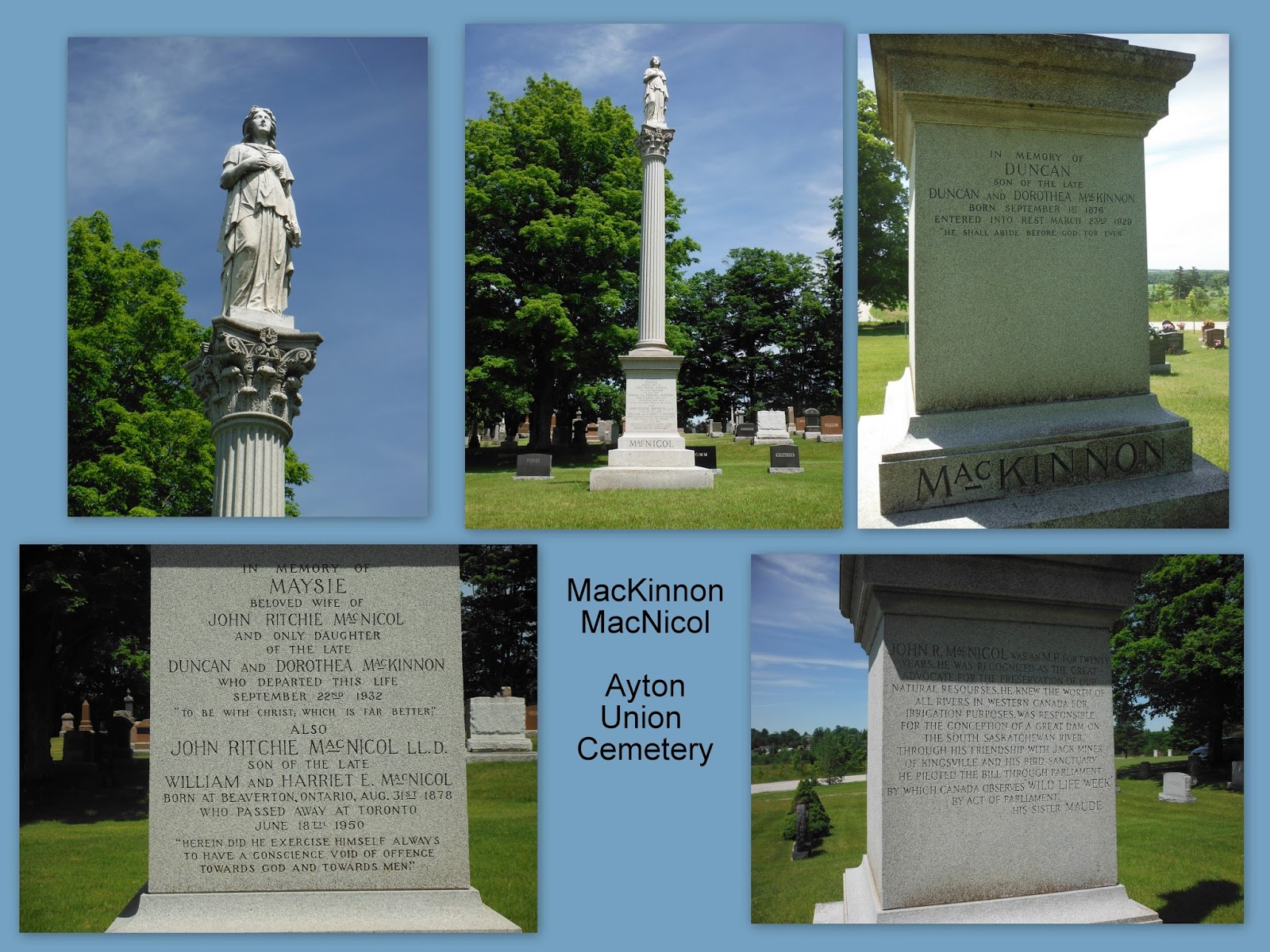 Graveyard Rabbit of Grey County, Ontario: MacKinnon - MacNicol at Ayton ...