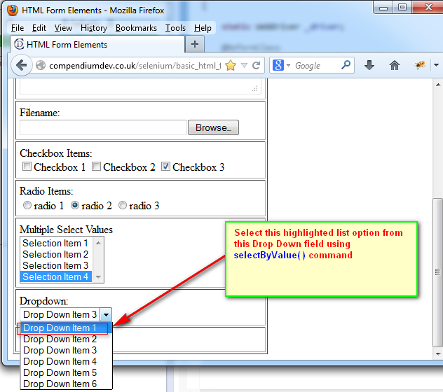 Selenium By Arun 408 Using Selectbyvalue Command With Drop Down Field 9889