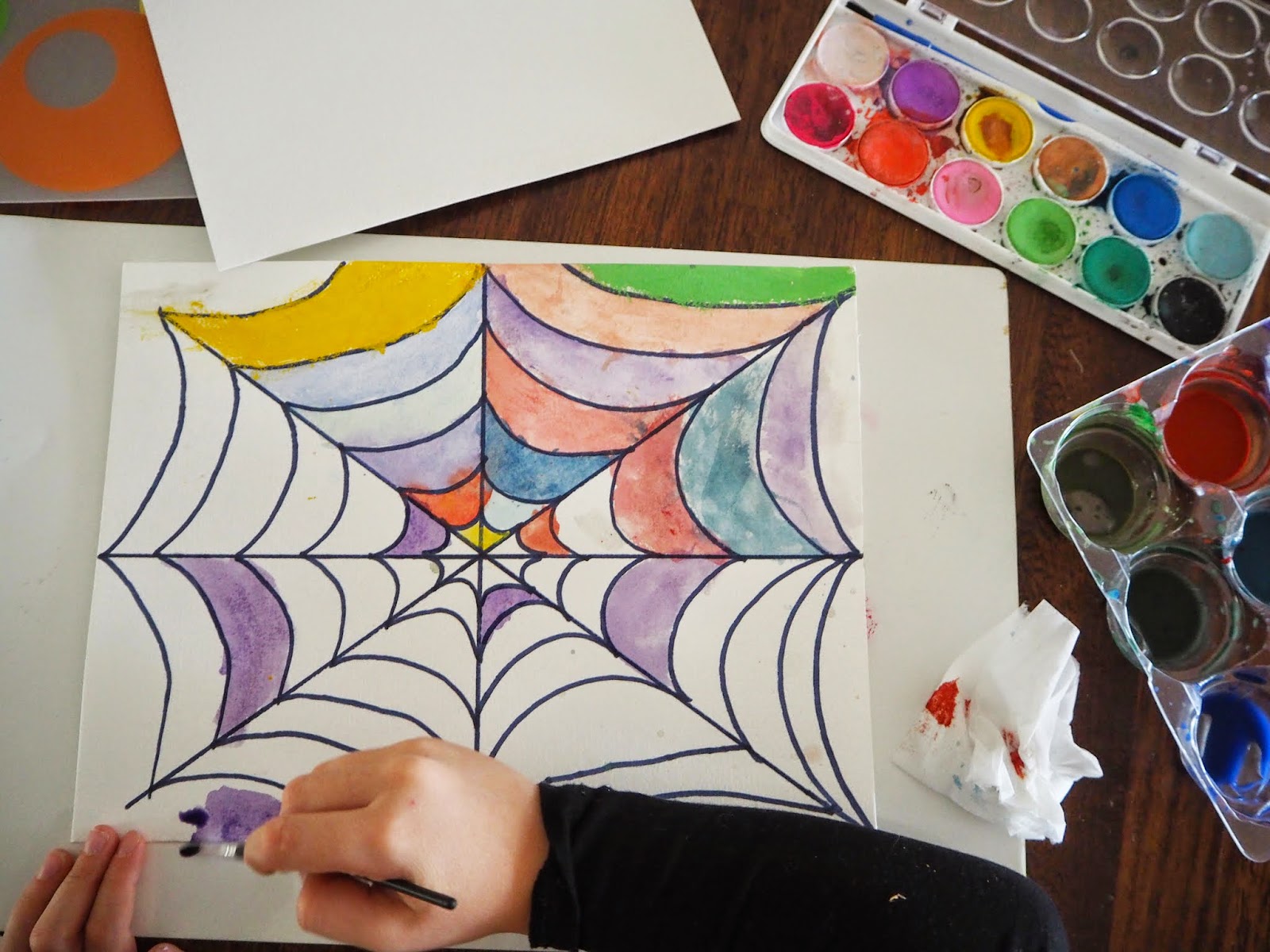 Learn with Play at Home: Spider Web Art for Kids