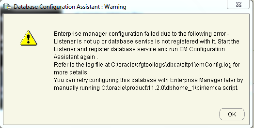 Simply It Inc Oracle Enterprise Manager 11g Installation Error