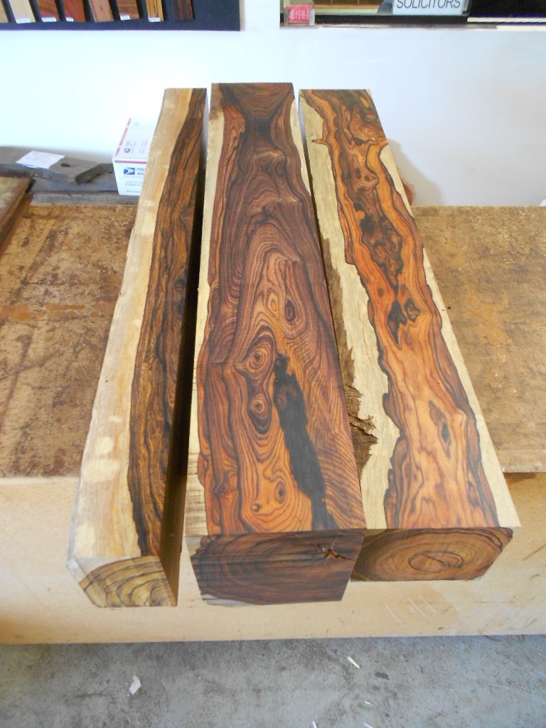 Tropical Exotic Hardwoods: Highly Figured Cocobolo Logs!