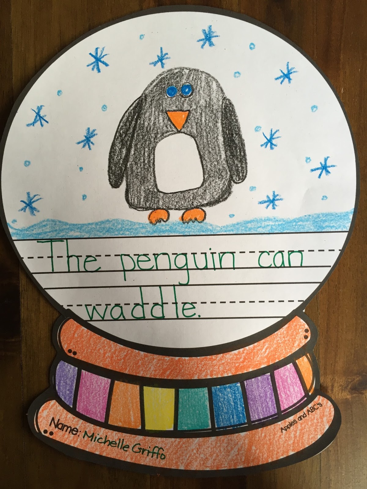 Snow Globe Craftivity - Apples & ABC's