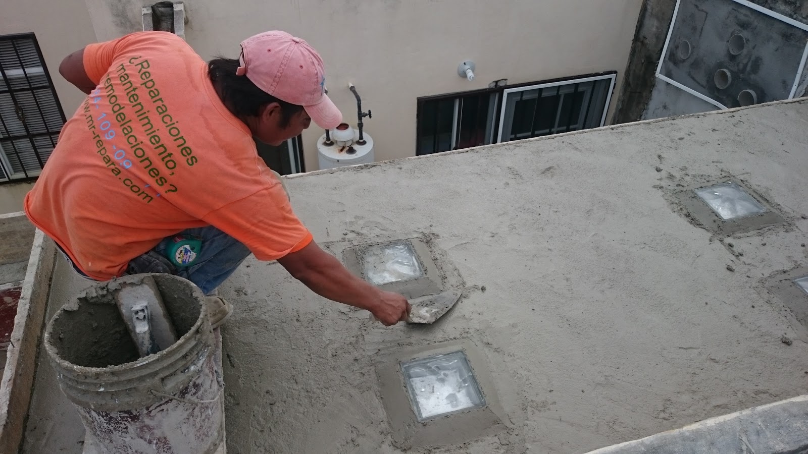 Mr Repara: Muros para barda en patio con losa de vigueta en salida de ...