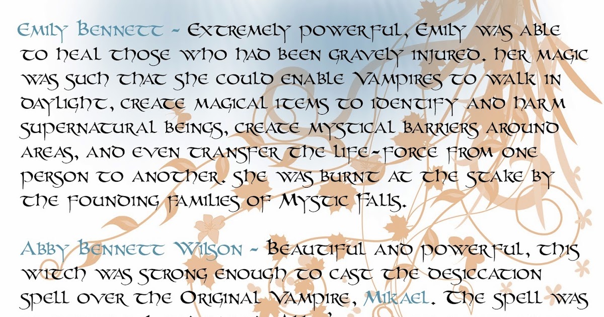 Book Of Shadows Pages: The Bennett Witches