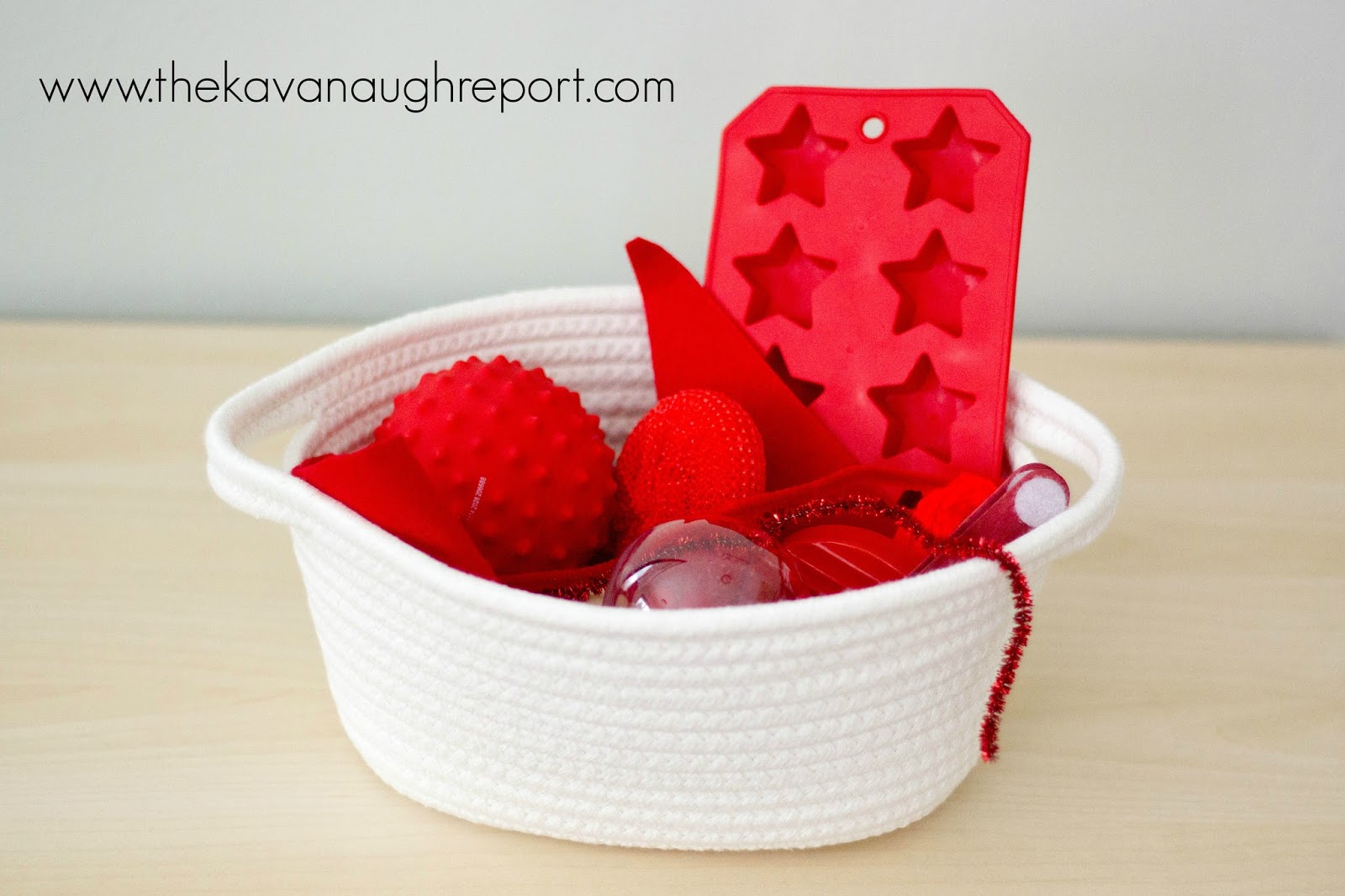 Color Themed Treasure Baskets for Toddlers