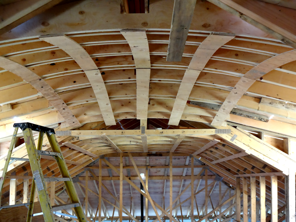 Curved ceiling framework - Precision Board
