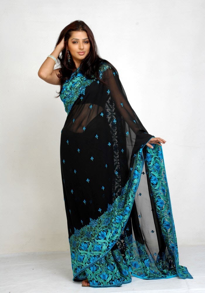 Bhumika Chawla in Black Saree | Stylish Designer Sarees,Lehengas