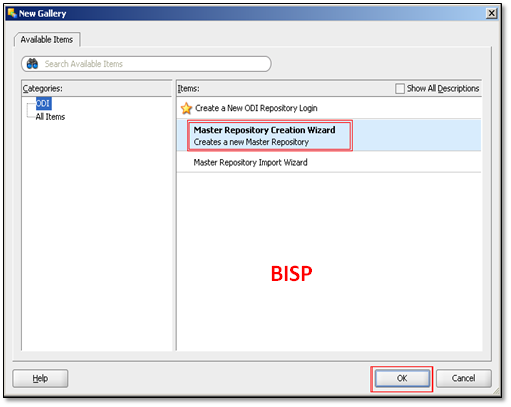 ODI Network : Creating and Connecting to ODI Master and Work Repositories