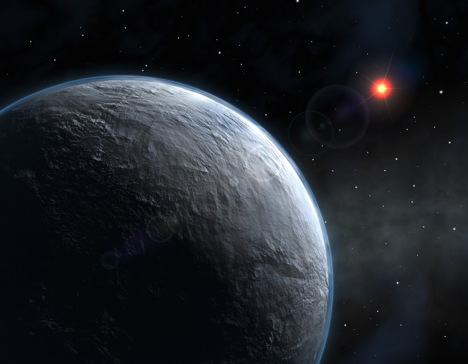 Artist's Impression of the Icy Exoplanet | Earth Blog