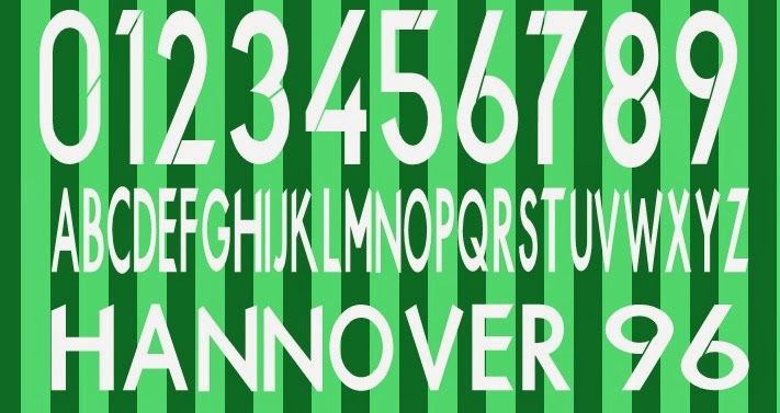 Font Number Football: Font Hannover 96