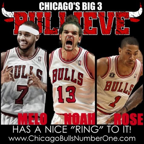 Chicago Bulls Basketball: Carmelo To Chicago Bulls: Chicago Big 3 Rises ...