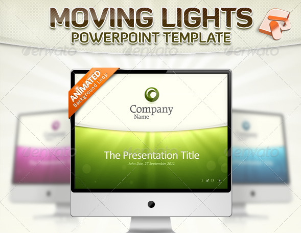 Moving Lights – PowerPoint Template (Free Download) | 16 Premuim PPT ...