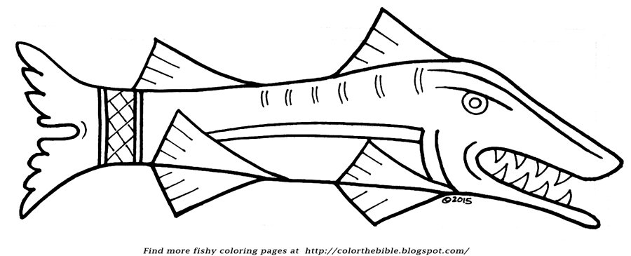 A Mean Looking Fish! | Color The Bible