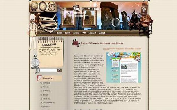 Old Grunge Blogger Layout Template Download