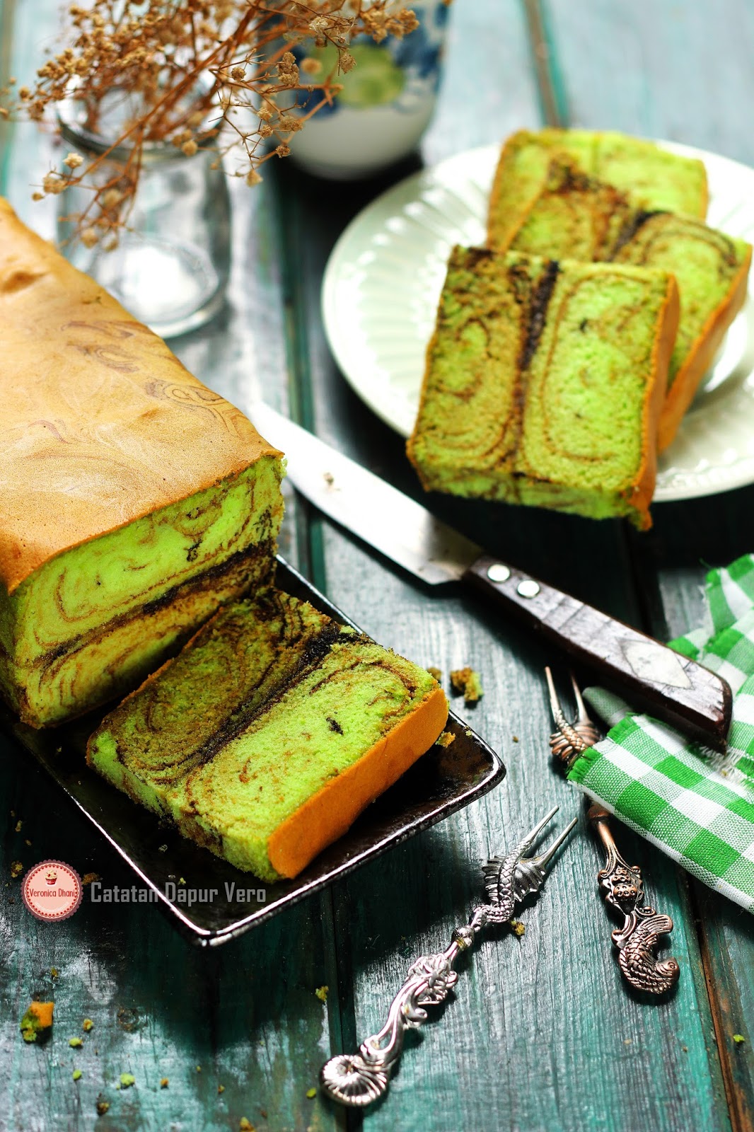Catatan Dapur Vero: BOLU MARMER PANDAN