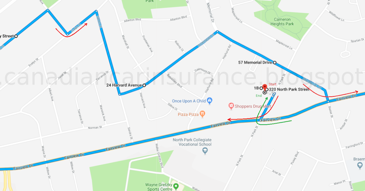 Brantford G2 Road Test Route 3 Maps