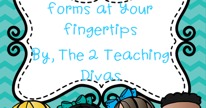The 2 Teaching Divas: Forms at Your Fingertips UPDATE!!