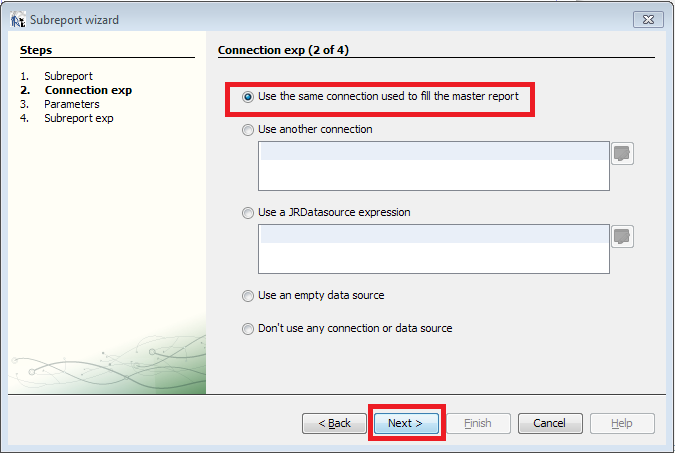 How to add subreport in jasper report using iReport