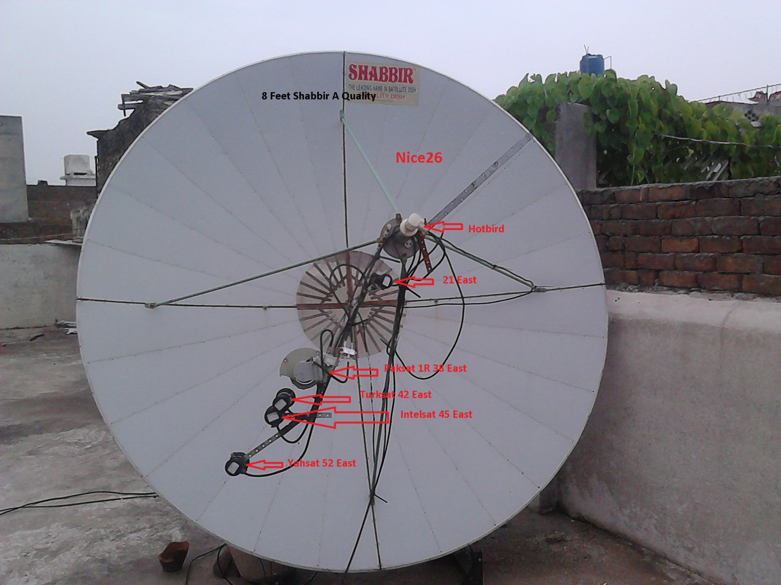 HOTBIRD 13 EAST WITH 5 MORE SATELLITE IN ONE 6 FEET IRON DISH SETUP ...